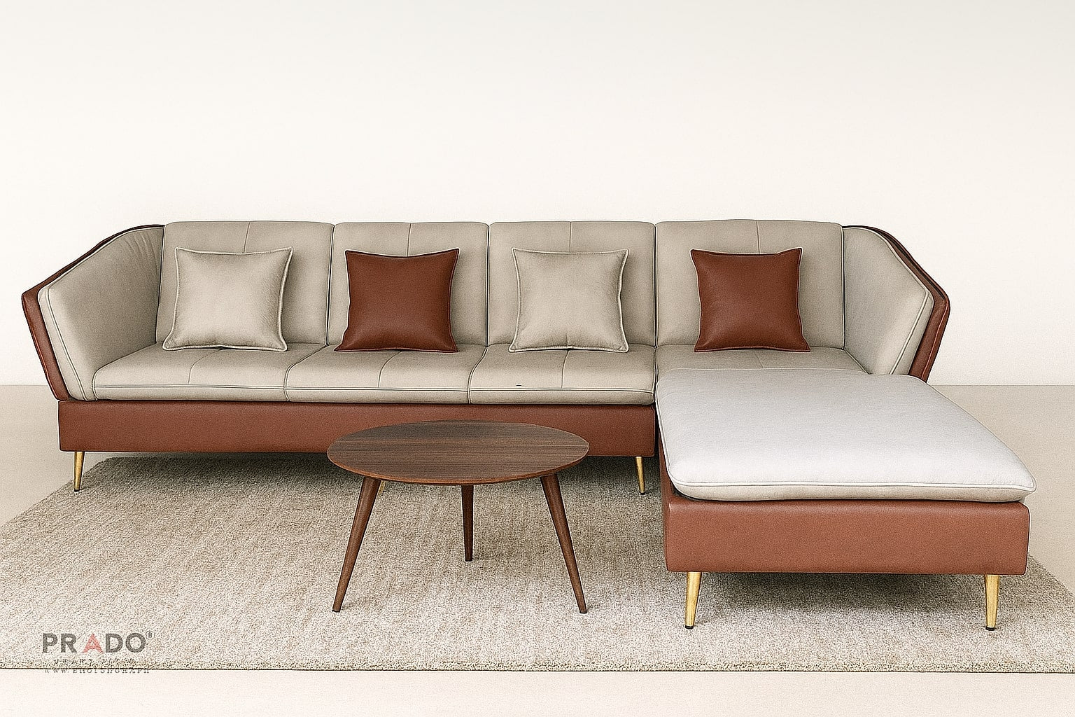TUSCAN Sofa - Premium Leatheroid Upholstery with Solid Wood Frame