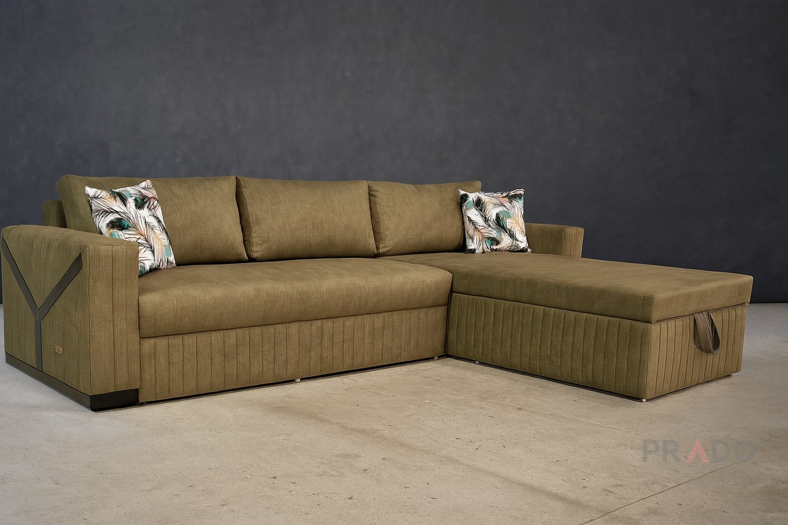 AMAZON Sofa – Fabric Upholstery with Hydraulic Storage & Meranti Wood Frame