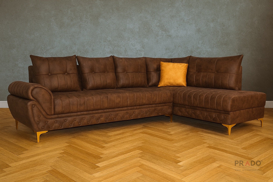 ARIZONA Sofa – Fabric Upholstery with Meranti Wood Frame